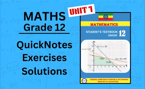Grade 12 Mathematics Unit 1 Sequences And Series Quicknotes Exercises And Solutions Atenu