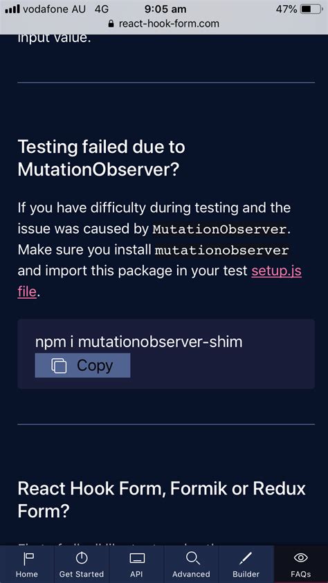 Use A Real Mutationobserver Shim When Testing · Issue 312 · React Hook