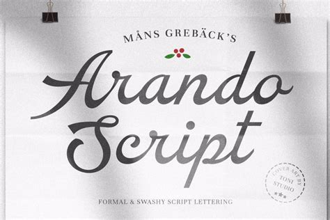 arando script font måns grebäck fontspace