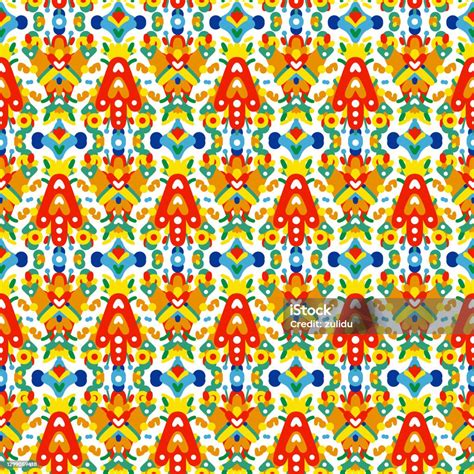 이탈리아 마이올리카 스타일의 따뜻한 색상의 벡터 패턴 직물 배경 벽지 장식을위한 원활한 장식 0명에 대한 스톡 벡터 아트 및 기타 이미지 Istock