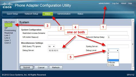 Debug And Syslog Messages From Spa1x2 And Spa232d Ata Analog Telephone