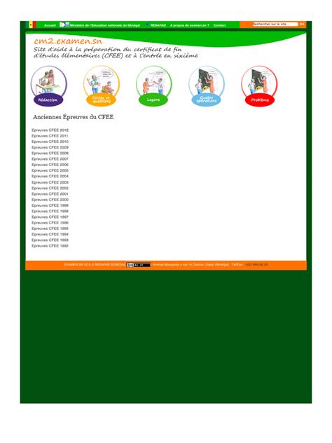 Anciennes Épreuves Du Cfee Pdf