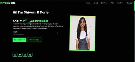 Shivani Dorle On Linkedin Webdevelopment Portfolio Html Css Javascript Webdesign Tech