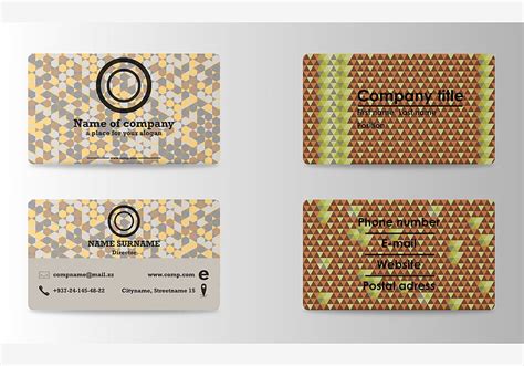 화려한 세련 된 명함 인쇄 템플릿 벡터 Eps Ai Uidownload