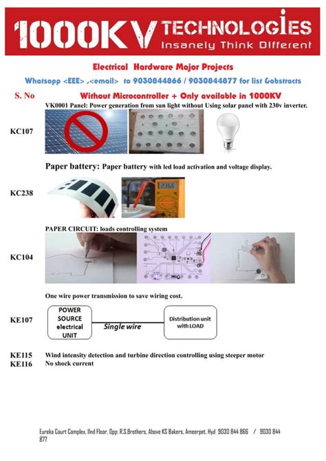 Electrical Engineering Project Topics For Final Year Eee Live Project