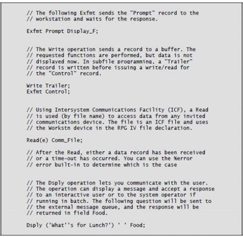 Input Output Using Free Format Part MC Press Online