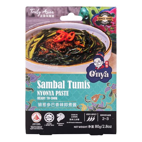 Onya Ready To Cook Nyonya Paste Sambal Tumis Ntuc Fairprice