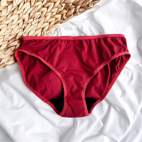 Culotte Menstruelle Rouge Régulière Marie Fil Culotte Menstruelle