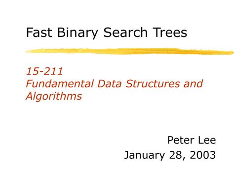 Ppt 15 211 Fundamental Data Structures And Algorithms Powerpoint Presentation Id4293840