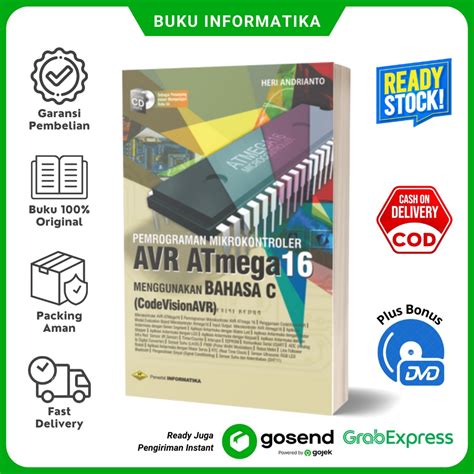 Jual Buku Pemrograman Mikrokontroler Avr Atmega16 Menggunakan Bahasa C Revisi Kedua Bonus Cd