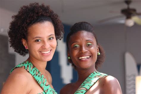Two Smiling Women In Cape Verde Free Image Download