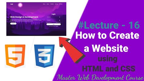How To Create Website Using Html And Css Project 1 Master Web