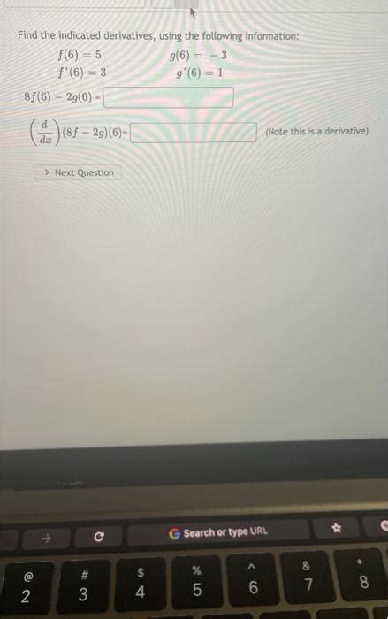 Solved Find The Indicated Derivatives Using The Following Chegg