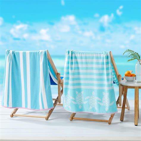 Cotton Velour Beach Towel Maui Collection By Great Bay Home