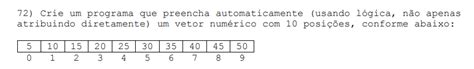 Array Gostaria De Saber Como Se Resolve Esse Exercício Vetores No