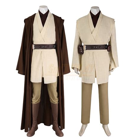 Jedi Master Obi Wan Kenobi Jedi Robes Cosplay Costume Ver4