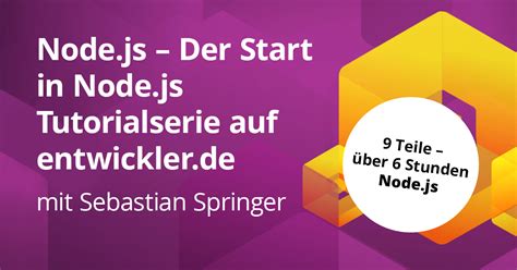 Der Start In Nodejs Tutorial Mit Sebastian Springer