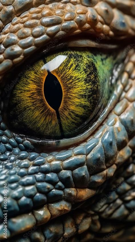 Close Up Of A Lizard Crocodile Head Eyes Lizard Camaleon Iguana