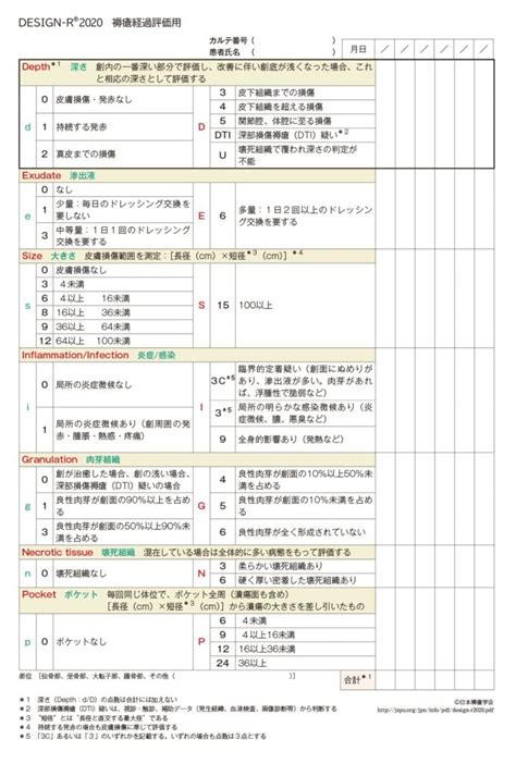 【褥瘡重症度評価】design r2020とは【点数の付け方は】 リハビリくん