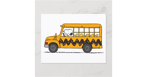 Peanuts Snoopy Bus Driver Postcard Zazzle