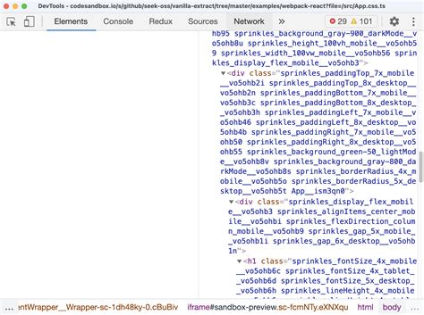 collapsing atomic classes during development · vanilla extract css