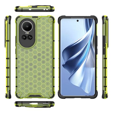 For Oppo Reno Global Pro Global Honeycomb Phone Case Green Alexnld Com