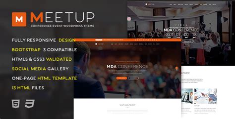 Meetup Conference Event Html Template Focus Themes