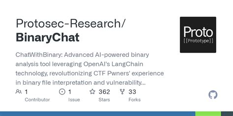 Github Protosec Researchbinarychat Chatwithbinary Advanced Ai