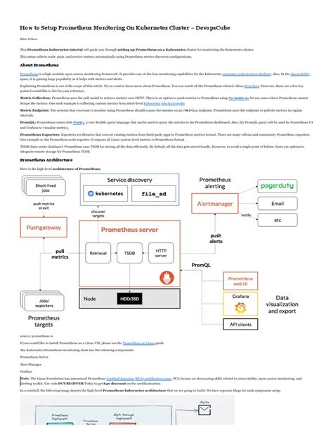 setup prometheus monitoring on kubernetes pdf software engineering