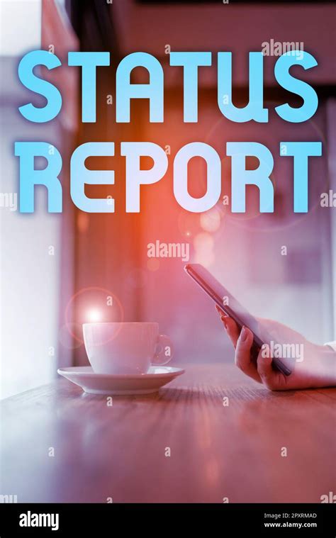 Writing Displaying Text Status Report Business Showcase Update Summary
