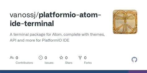 github vanossj platformio atom ide terminal a terminal package for
