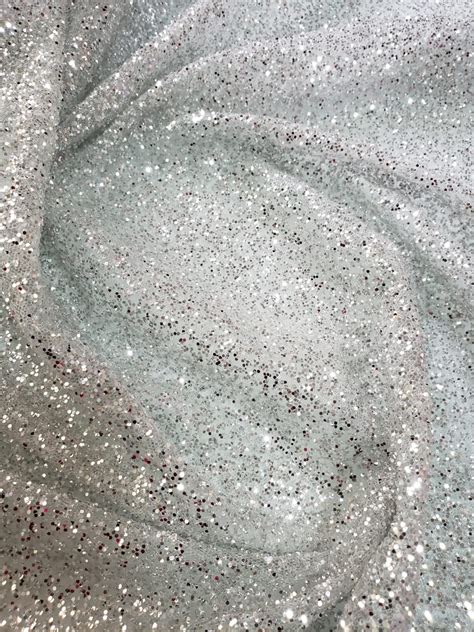 Tule Com Glitter Prata Pesado Só Tecidos