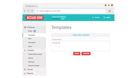 NEW Feature Create SMS Templates In Message Hero Message Hero