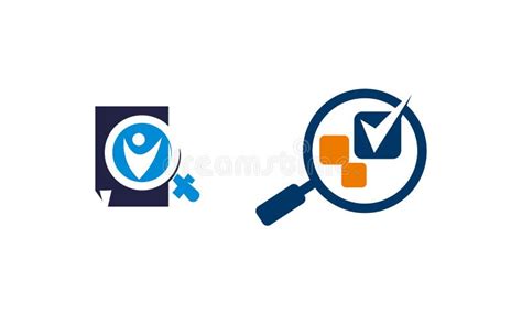 Searching Verify Document Set Stock Vector Illustration Of Making