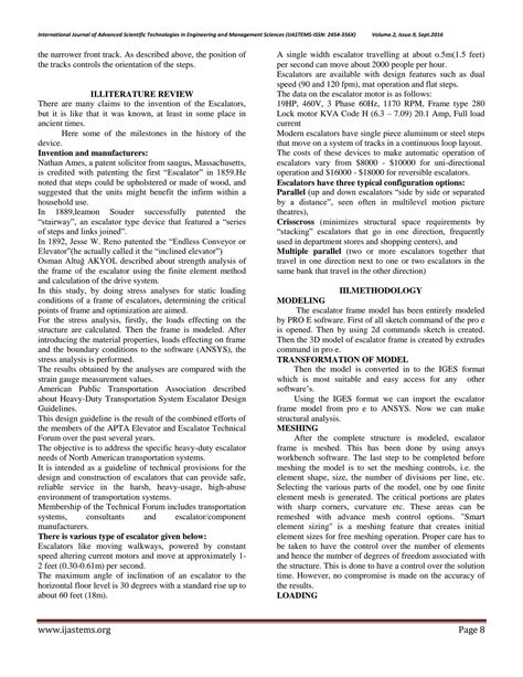 Solution 2 Design And Analysis Of Escalator Frame Studypool