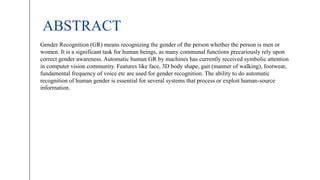 Gender Voice Recognition Pptx
