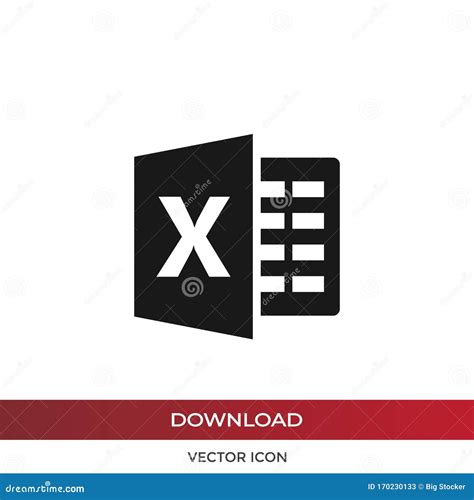 Excel Vector Icon In Modern Design Style For Web Site And Mobile App Stock Vector Illustration