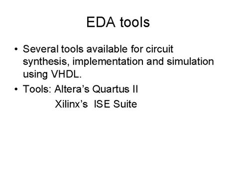 Vhdl Vhsic Hardware Description Language Vhsic Very High