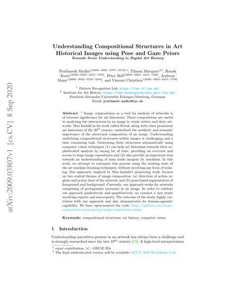PDF Understanding Compositional Structures In Art Historical Images Using Pose And Gaze Priors