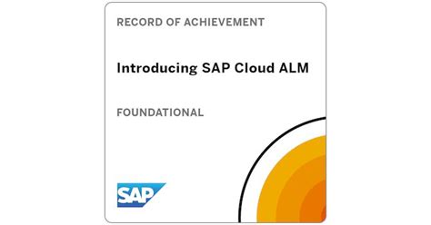 Mehul Rathod On Linkedin Introducing Sap Cloud Alm Record Of Achievement Was Issued By Sap To…