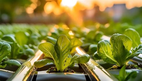 Closeup Of Hydroponic Indoor Garden System Premium Ai Generated Image