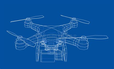 drone concept vector rendering of 3d stock vector illustration of