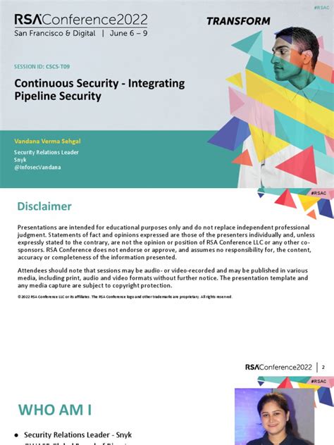 Rsac 2022 Cscs T09 01 Continuous Security Integrating Pipeline