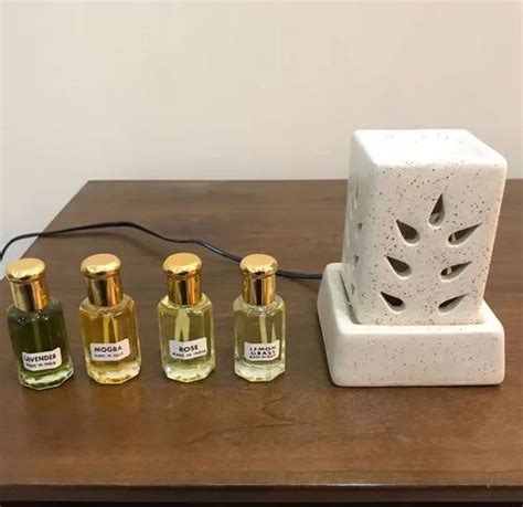 Ceramic White Cuboidal Shaped Diffuser With Aroma Essence Set At Rs 220