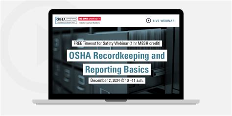 Osha Recordkeeping And Reporting Basics Webinar Nc State University Industry Expansion Solutions