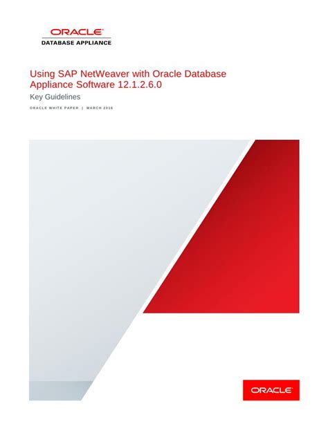 Pdf Using Sap Netweaver With Oracle Database Sap Netweaver With