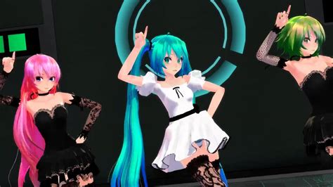 MMD Sexy Hatsune Miku GUMI Megurine Luka Hi Fi Raver YouTube