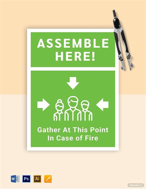 Fire Assembly Point Sign Template In Word Illustrator Pdf Psd Pages