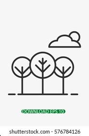 Tree Icon Outline Style Isolate On Stock Vector Royalty Free 2468527107 Shutterstock