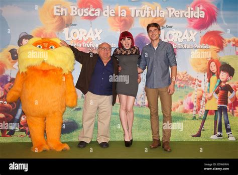Danny DeVito Angy And Zac Efron Dr Seuss The Lorax Photocall Held At Villamagna Hotel In